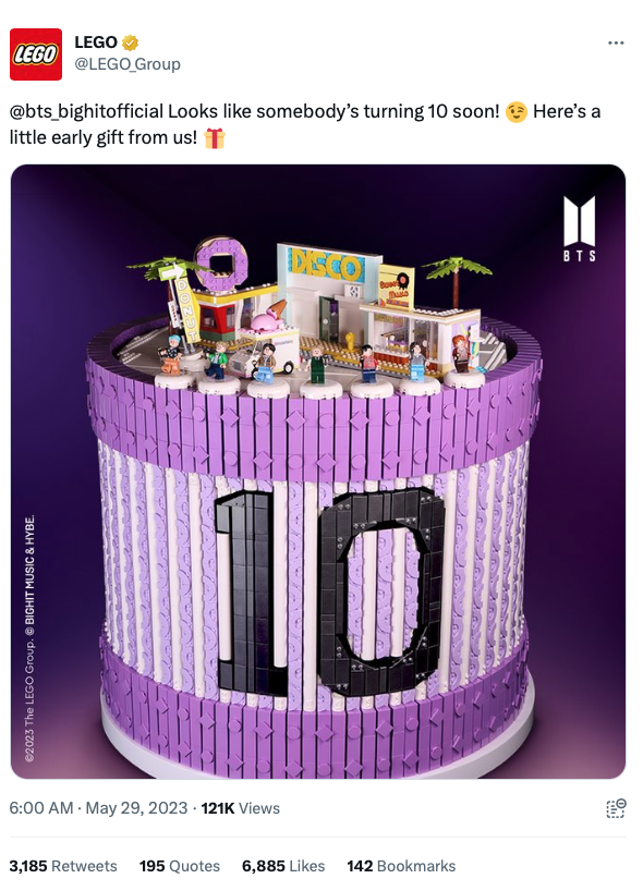 The LEGO Group celebrates BTS’ 10th anniversary in style